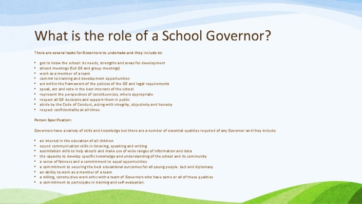 Our governors / Ein Llywodraethwyr – Rhayader CIW Primary School